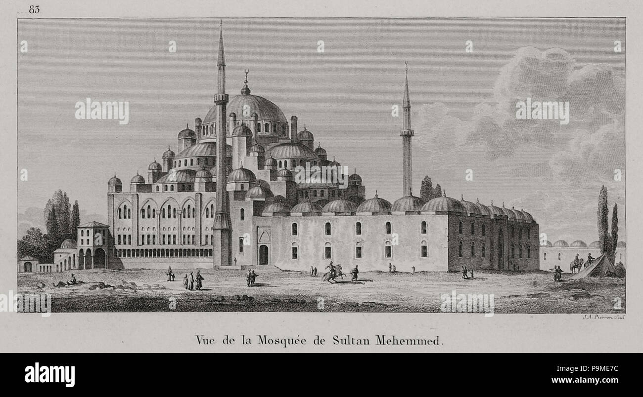 327 Vue de la Mosquée de Sultan Mehemmed - Choiseul-gouffier Gabriel ...