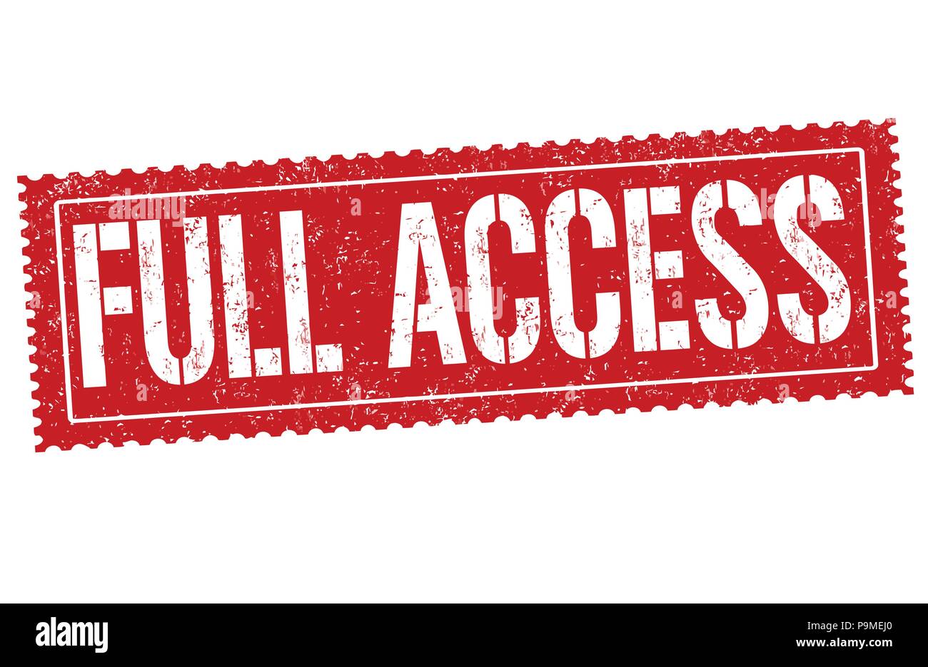 Full access sign or stamp on white background, vector illustration ...