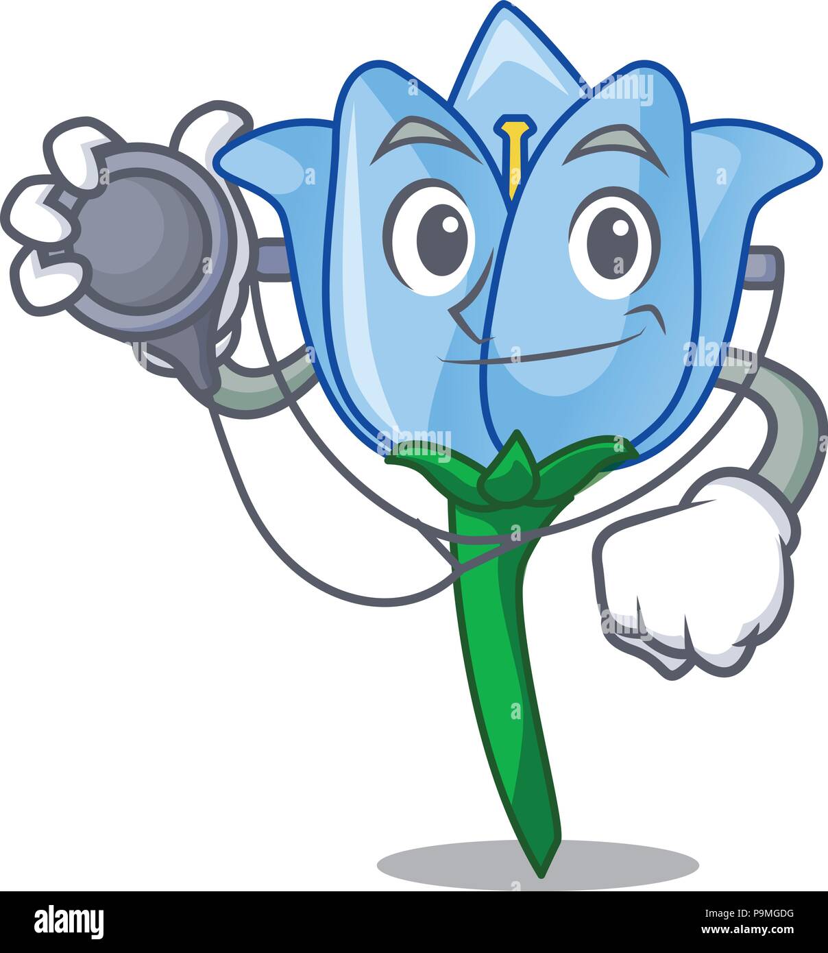 Doctor bell flower character cartoon Stock Vector Image & Art - Alamy