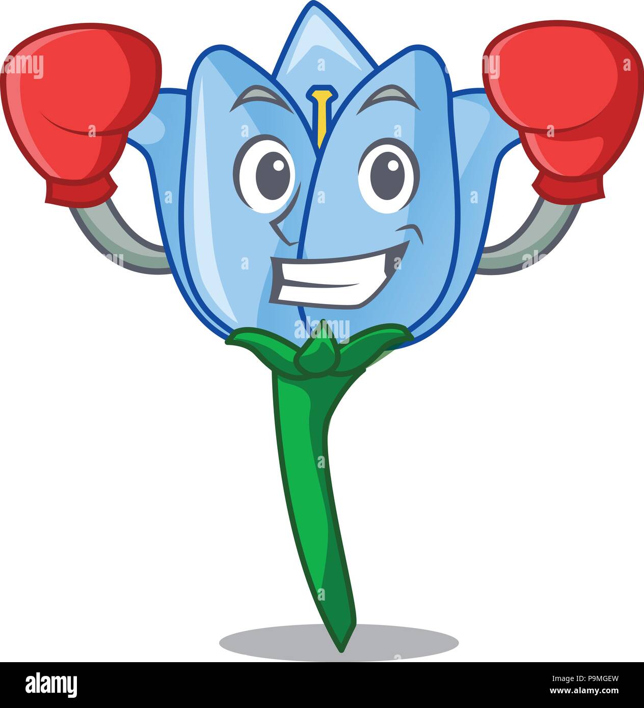 Boxing bell flower character cartoon Stock Vector Image & Art - Alamy