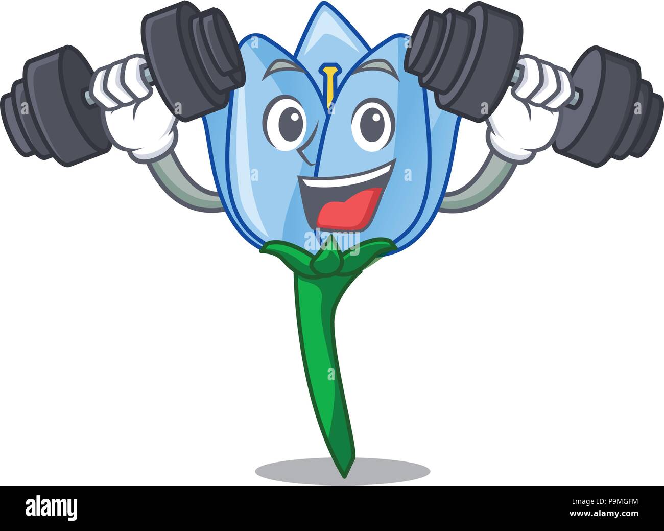 Fitness bell flower character cartoon Stock Vector Image & Art - Alamy