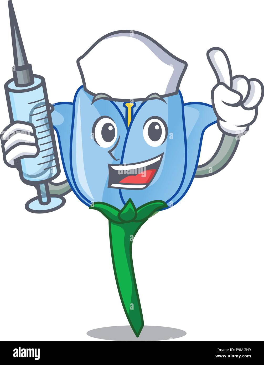 Nurse bell flower character cartoon Stock Vector Image & Art - Alamy