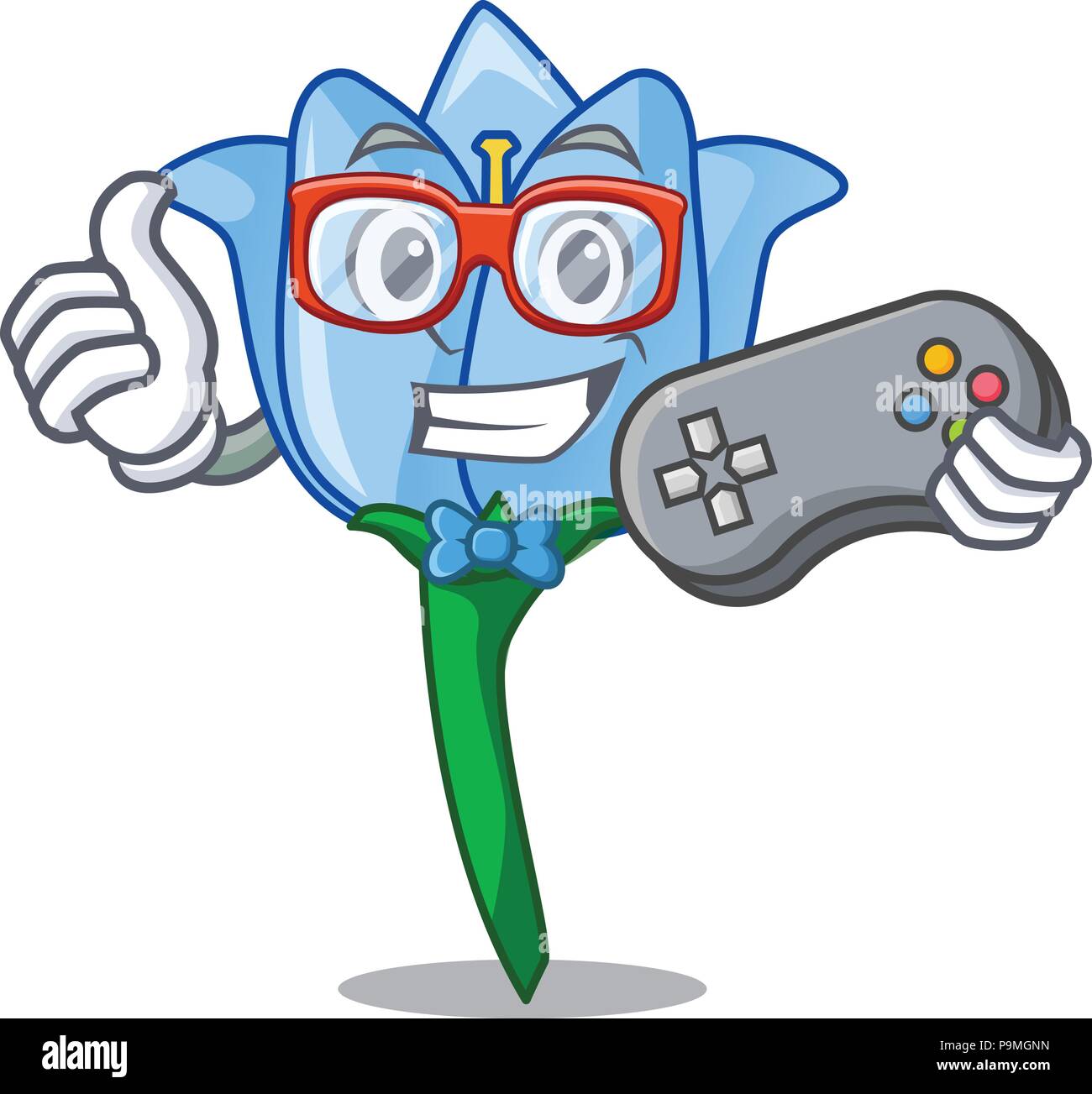 Gamer bell flower mascot cartoon Stock Vector Image & Art - Alamy