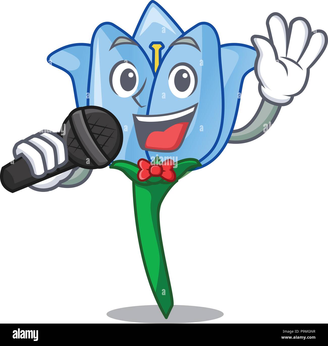 Singing bell flower mascot cartoon Stock Vector Image & Art - Alamy