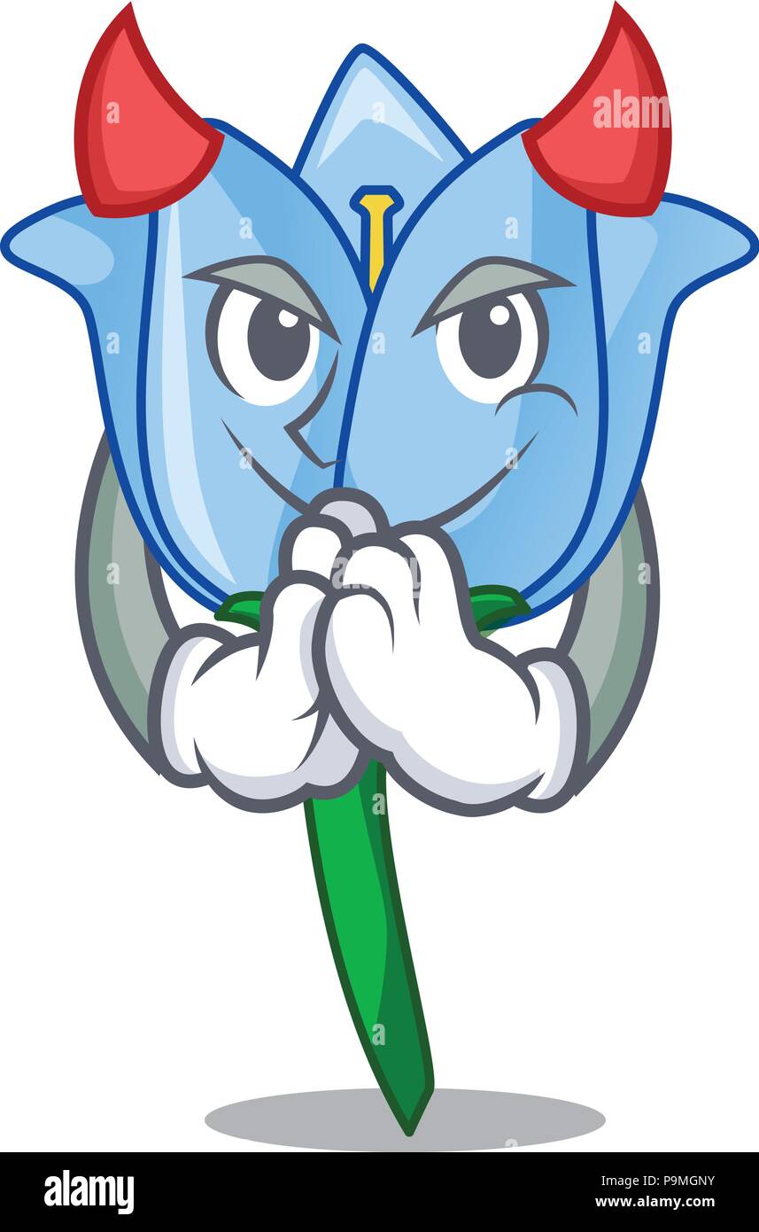 Blue devil flower Stock Vector Images - Alamy