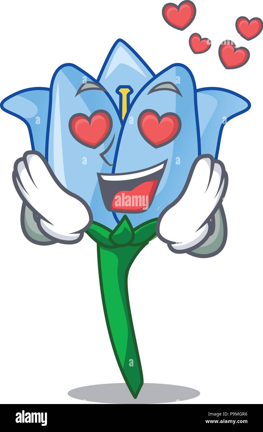 In love bell flower mascot cartoon Stock Vector Image & Art - Alamy