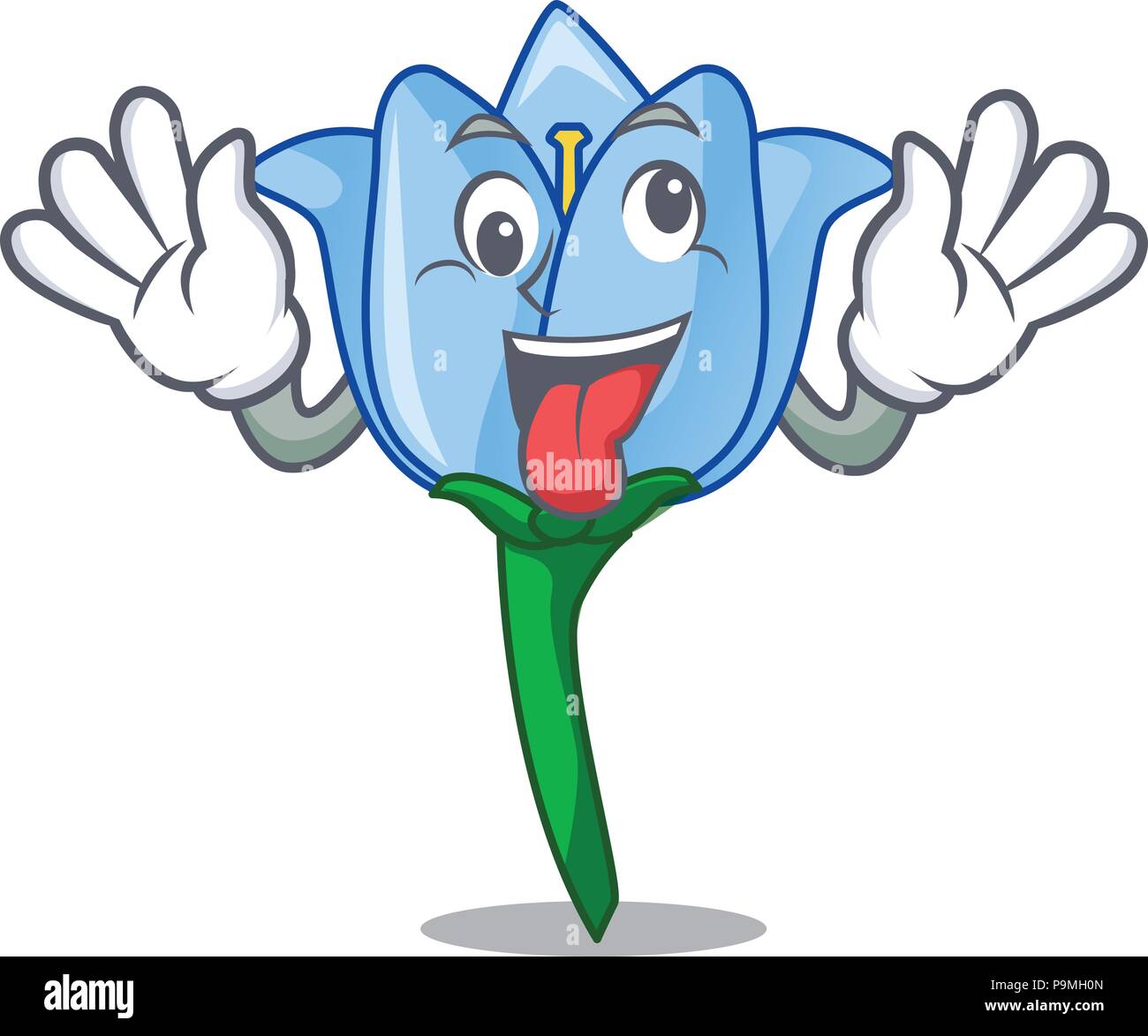 Crazy bell flower mascot cartoon Stock Vector Image & Art - Alamy