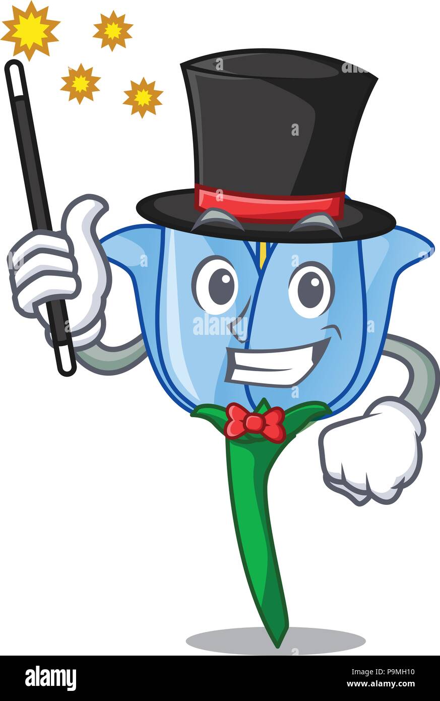 Magician bell flower mascot cartoon Stock Vector Image & Art - Alamy