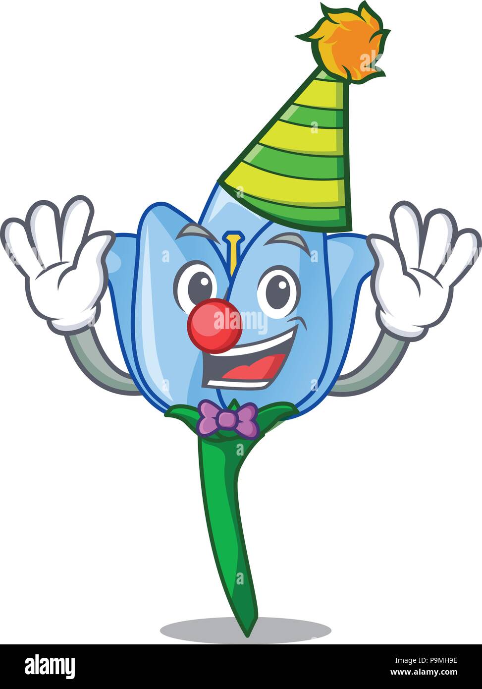 Clown bell flower mascot cartoon Stock Vector Image & Art - Alamy