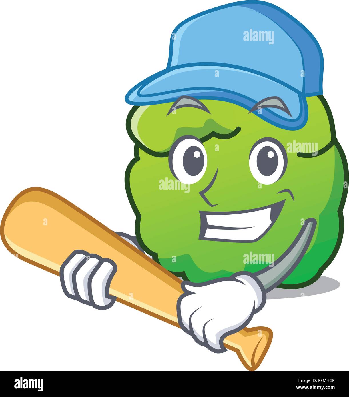 Playing baseball shrub character cartoon style Stock Vector Image & Art ...