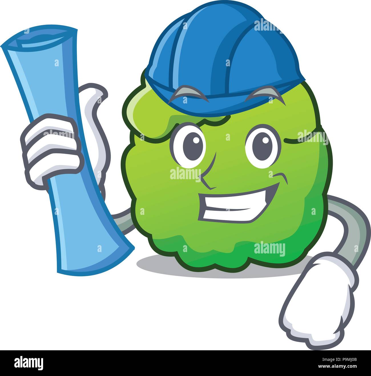 Architect shrub character cartoon style Stock Vector Image & Art - Alamy