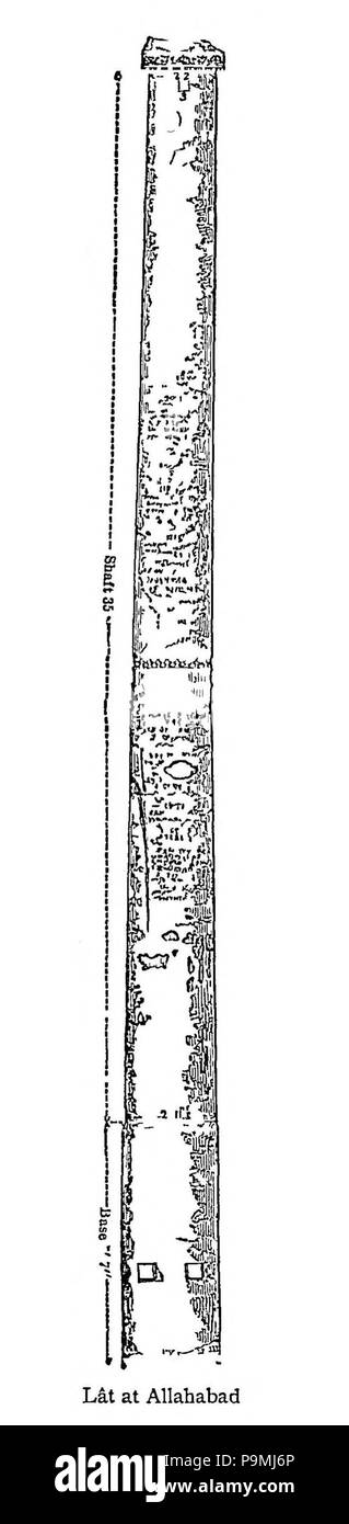 117 Allahabad pillar with inscriptions Stock Photo - Alamy