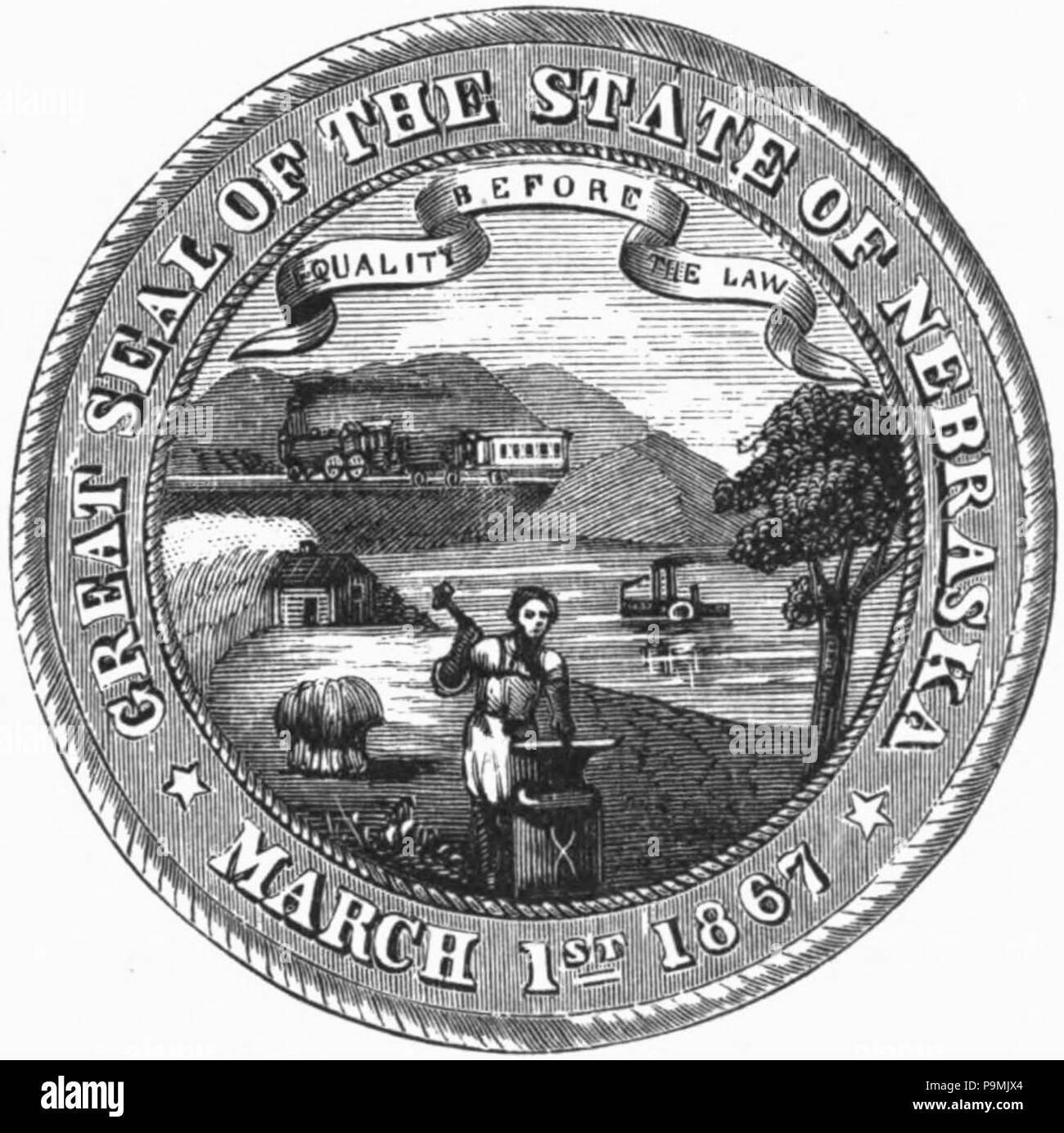 . English: Seal of Nebraska, a state of the United States. published ...