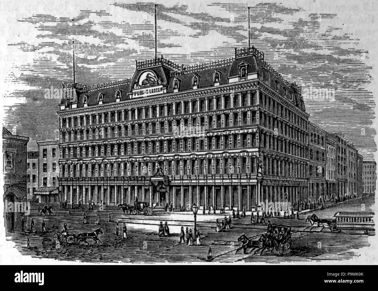 Public ledger building Black and White Stock Photos & Images - Alamy