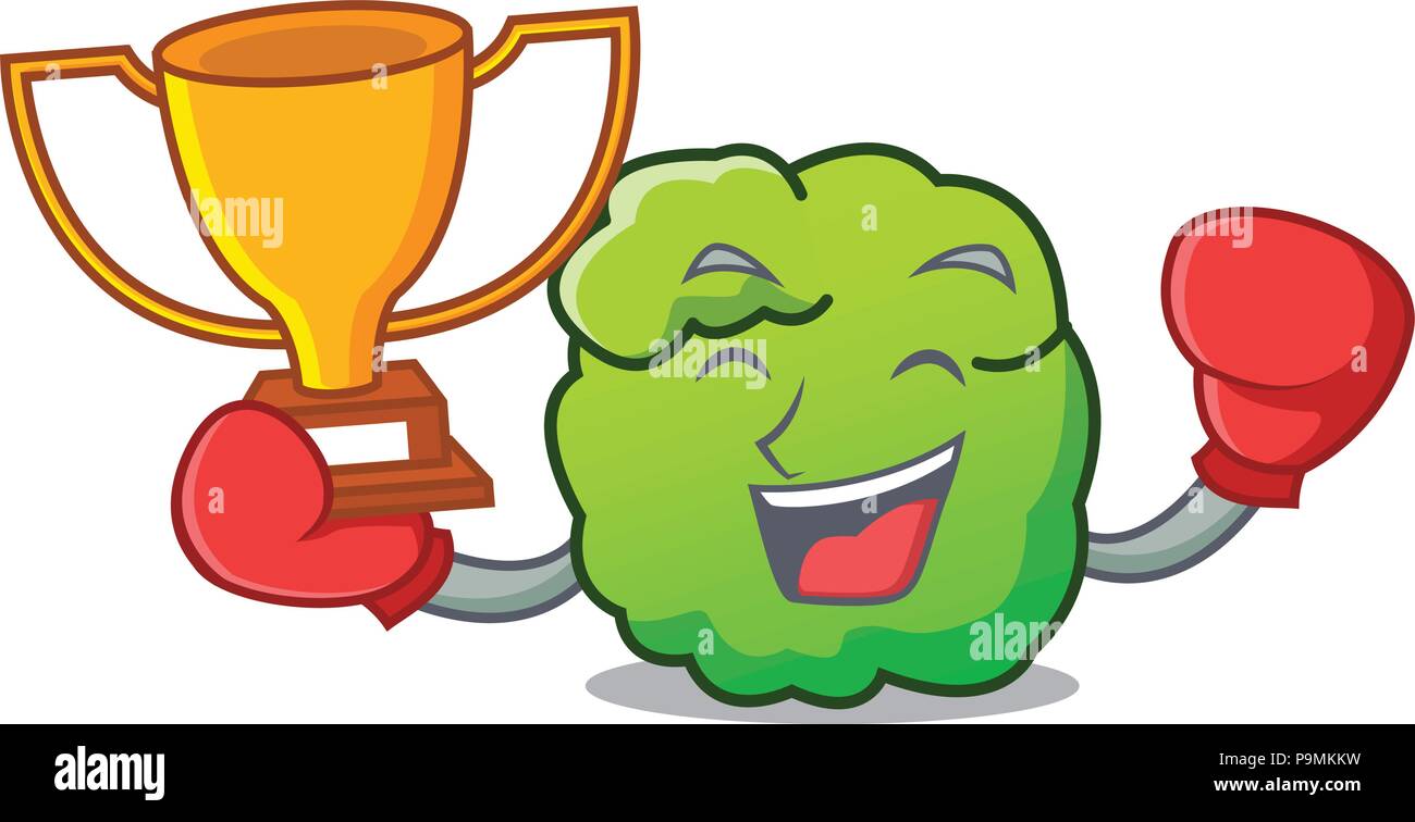 Boxing winner shrub mascot cartoon style Stock Vector Image & Art - Alamy