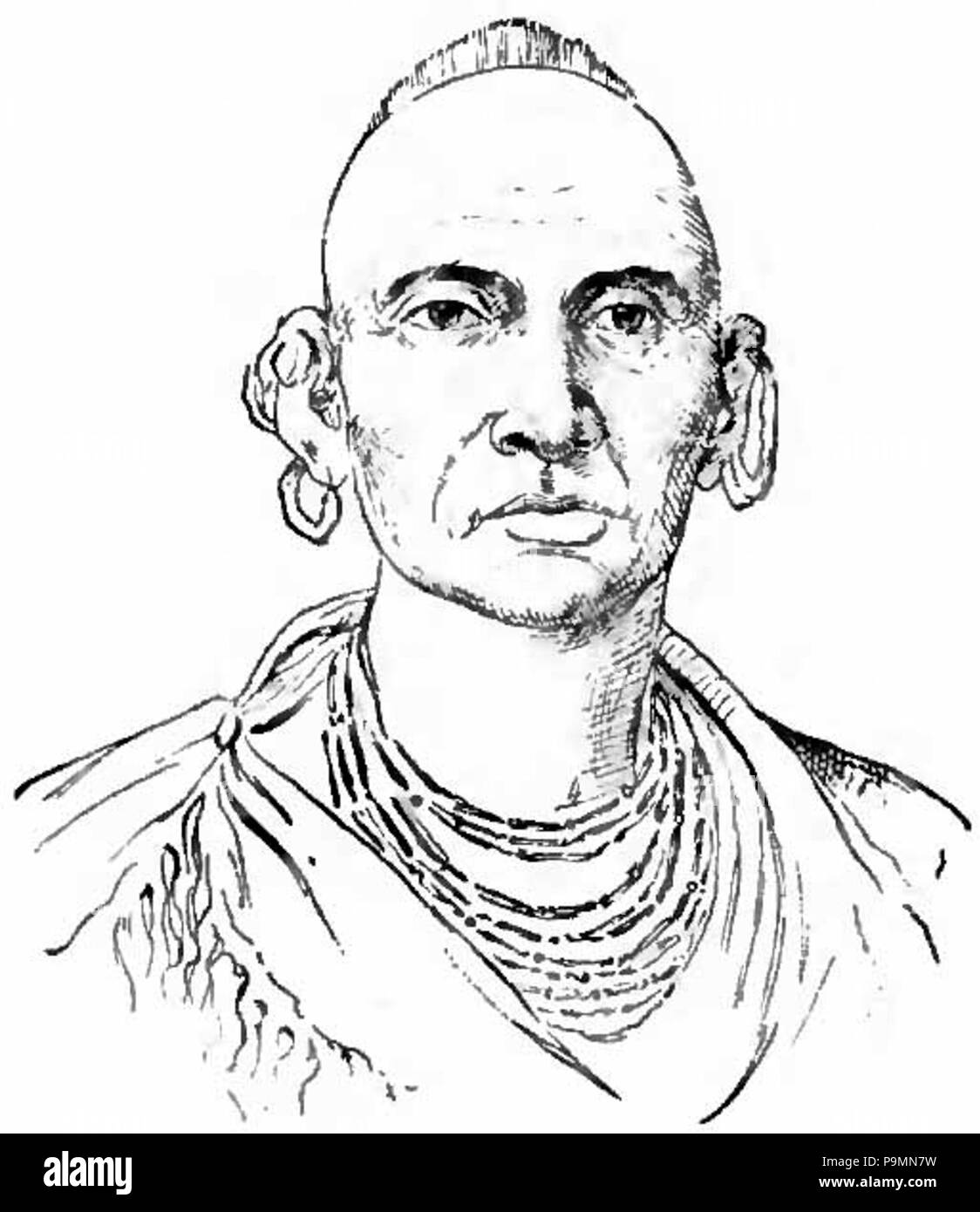 . English: Portrait of the chief of the Sac and Fox tribes in the ...