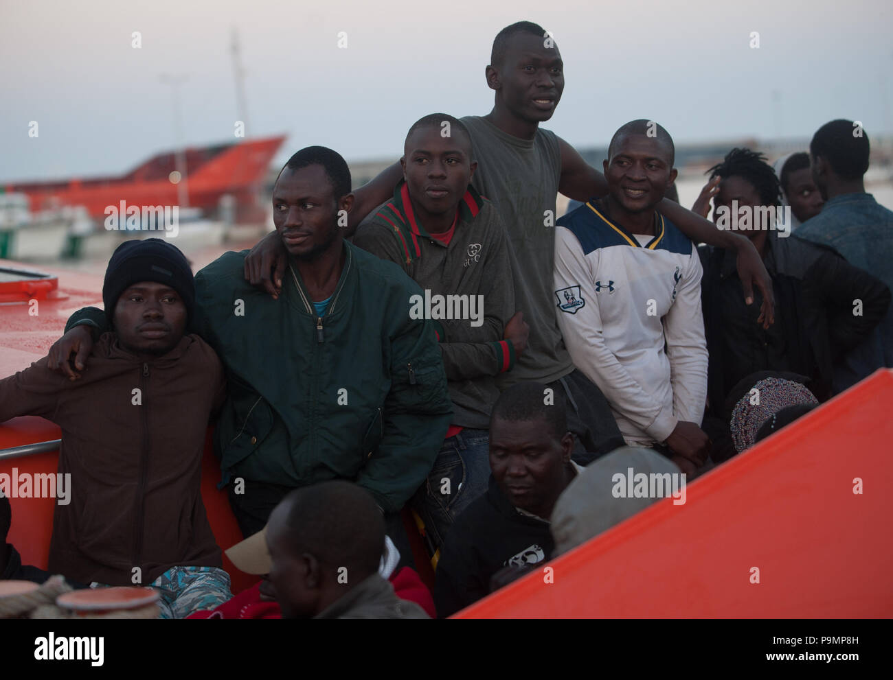 Human migration boat hi-res stock photography and images - Alamy