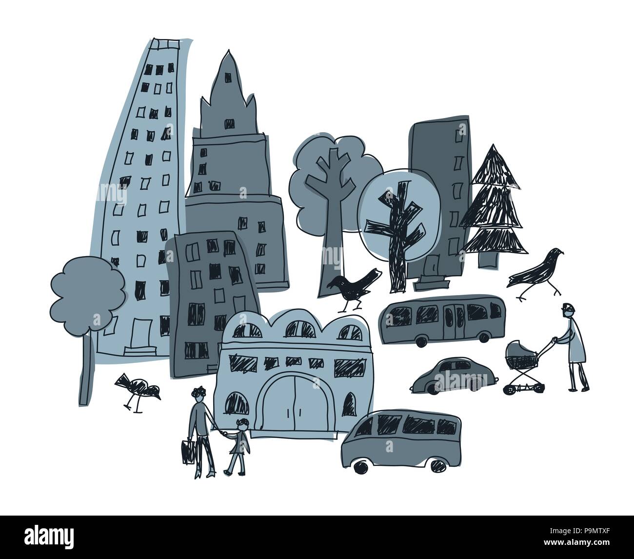 Urban City Clipart