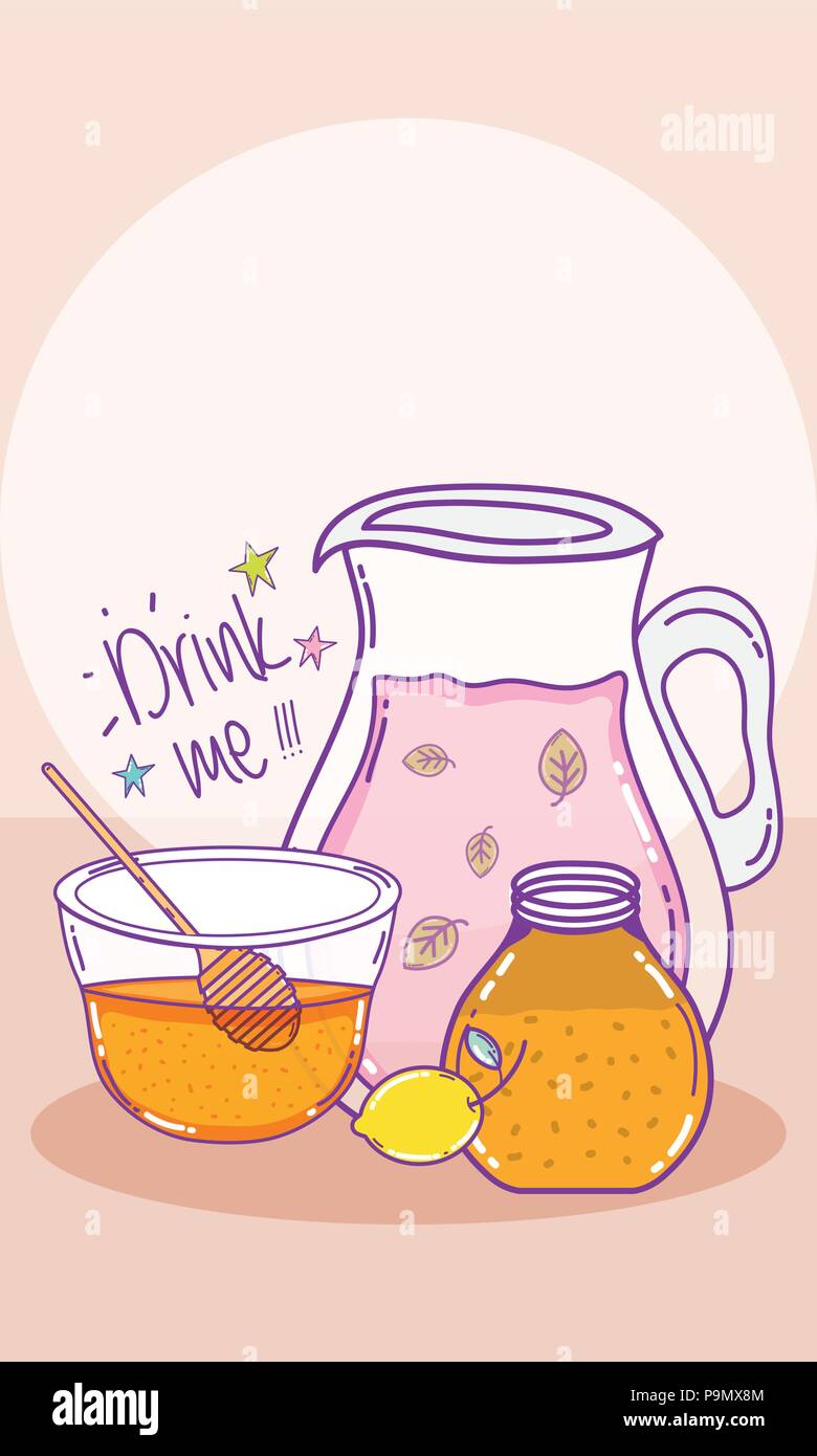 Drink me juice cute cartoons Stock Vector Image & Art - Alamy