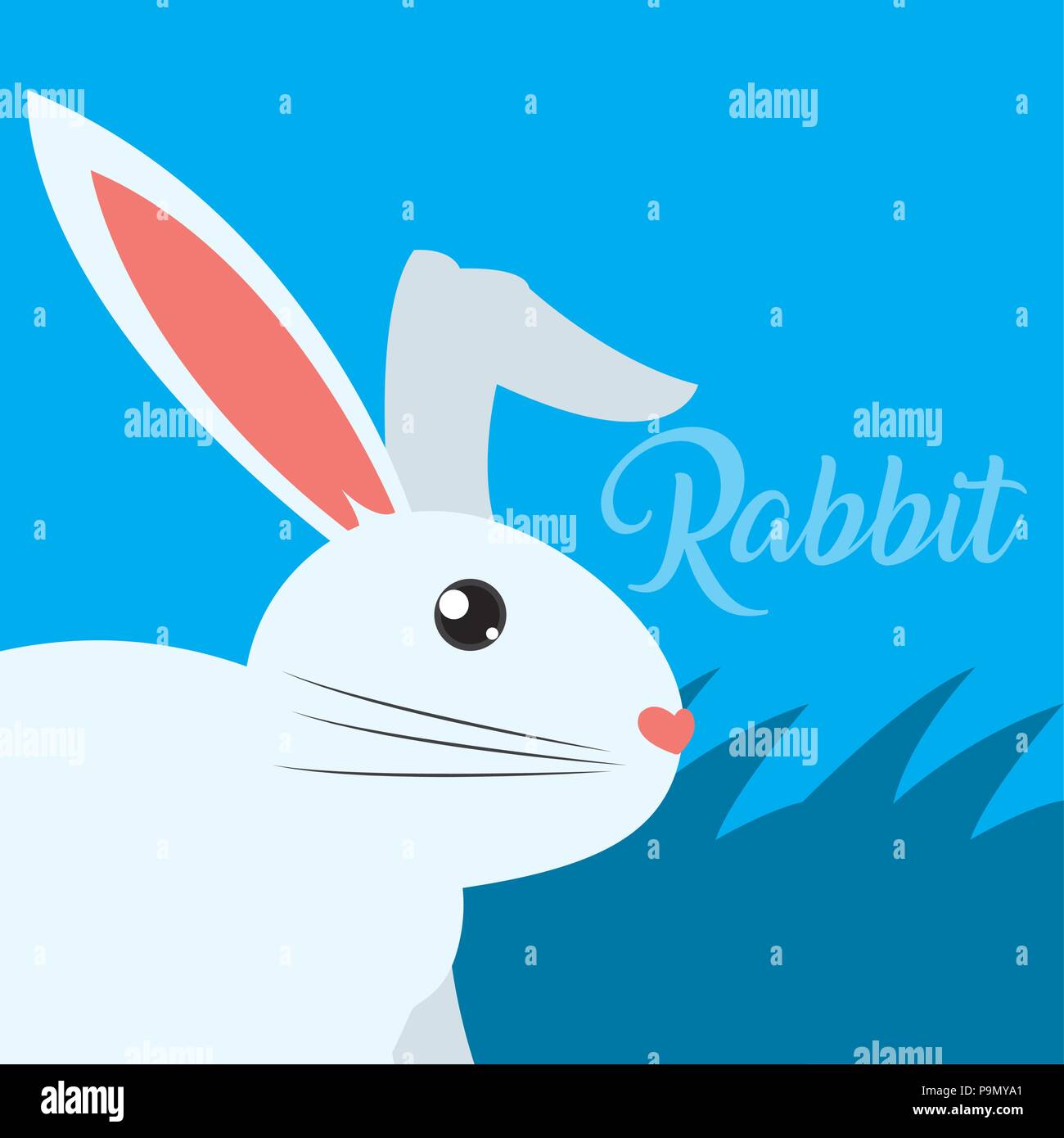 Rabbit Cute animal cartoon Stock Vector Image & Art - Alamy