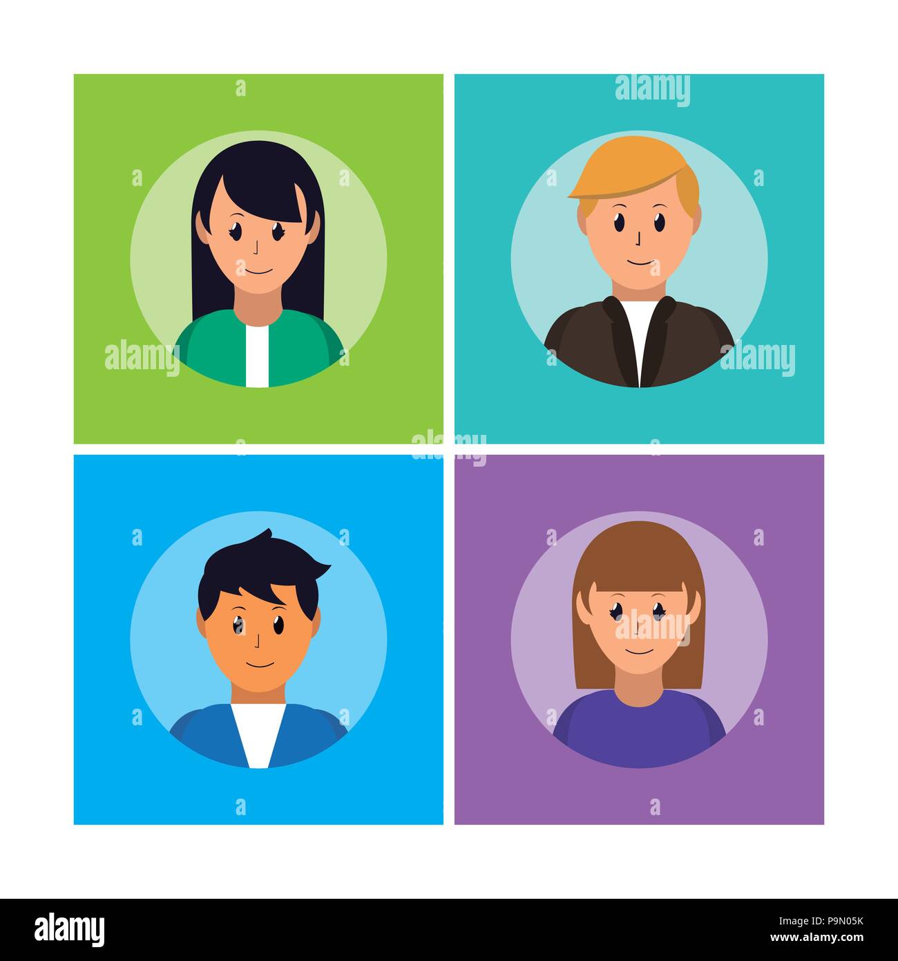 Set of people avatar cards Stock Vector Image & Art - Alamy