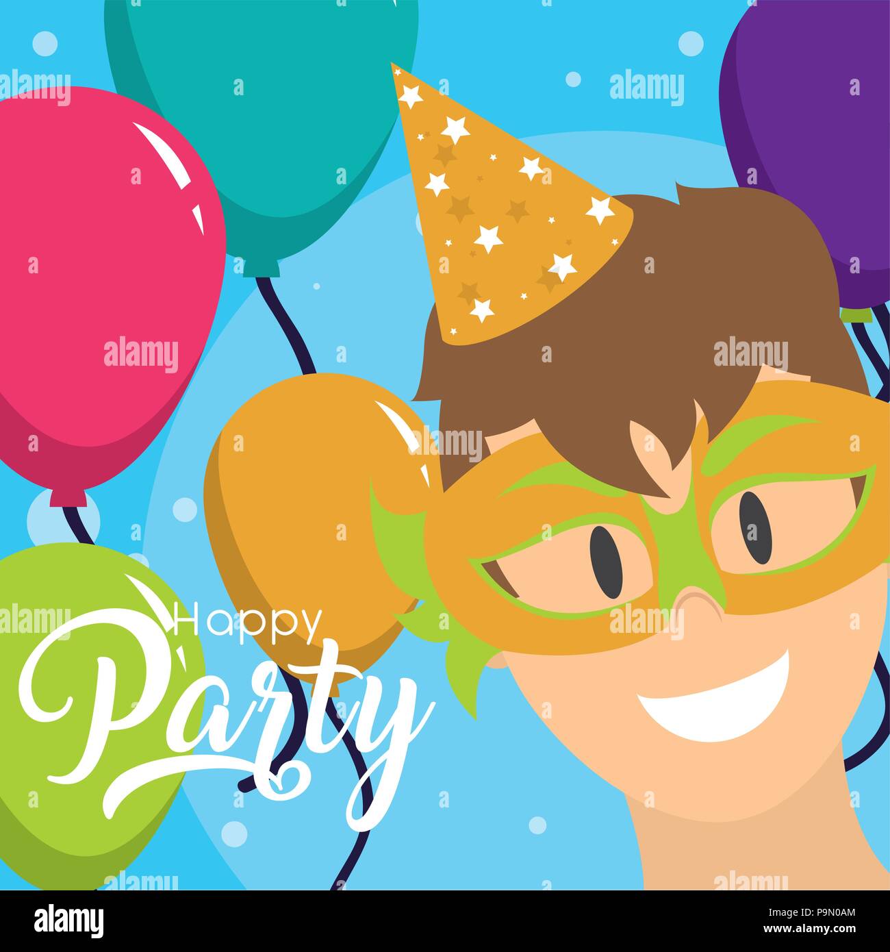 Happy party card Stock Vector Image & Art - Alamy