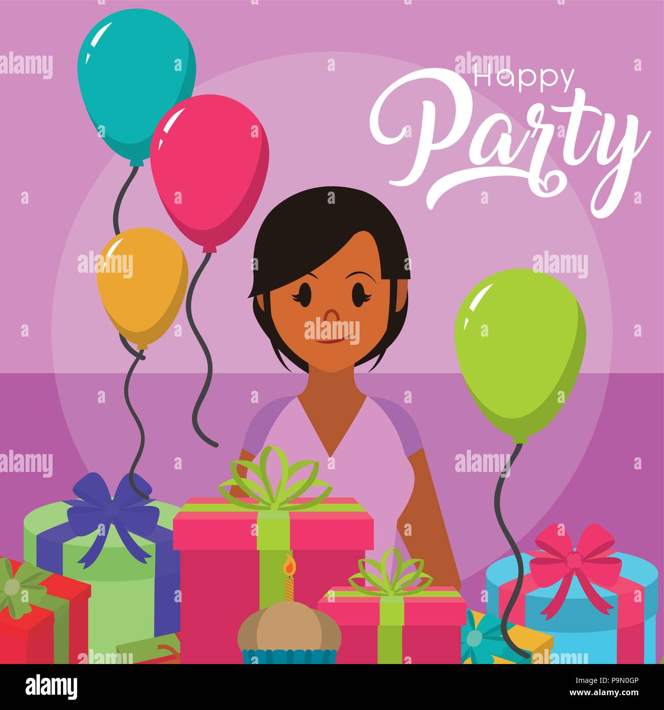 Happy party card Stock Vector Image & Art - Alamy