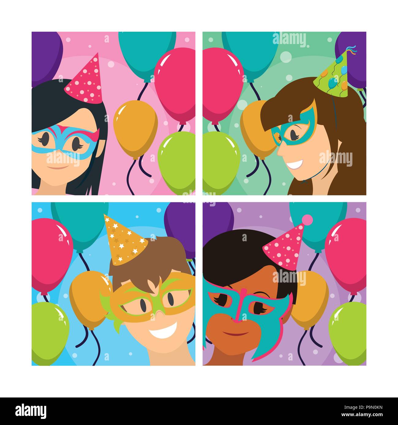 Set of party celebration cards Stock Vector Image & Art - Alamy