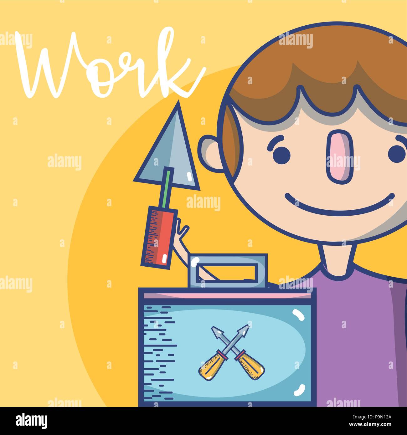 Carpenter cute cartoon Stock Vector Image & Art - Alamy