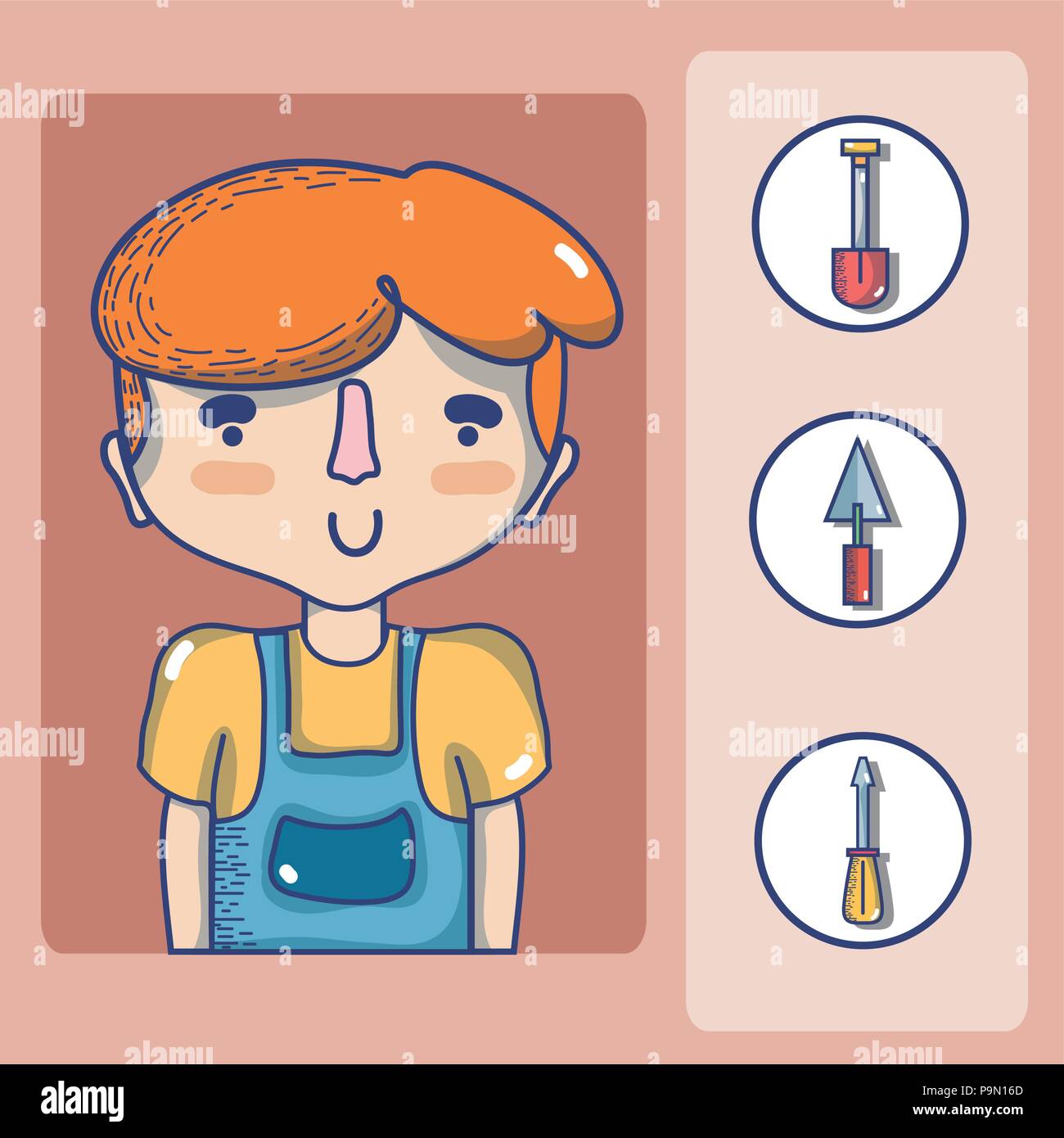 Carpenter cute cartoon Stock Vector Image & Art - Alamy