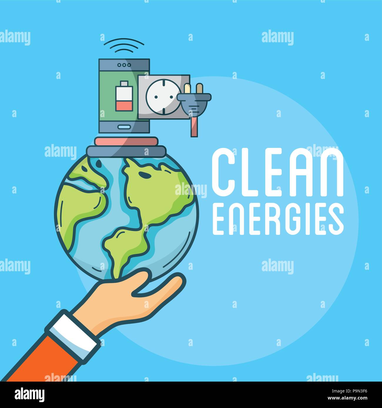 Clean and green energies Stock Vector Image & Art - Alamy