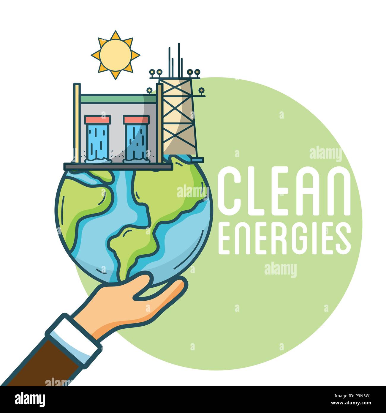 Clean and green energies Stock Vector Image & Art - Alamy