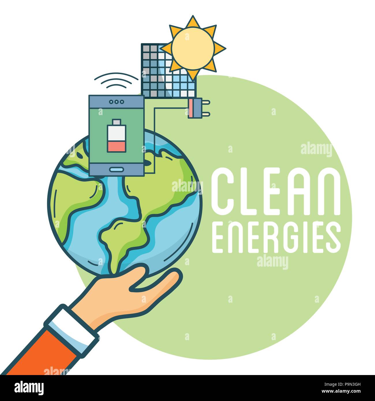Clean and green energies Stock Vector Image & Art - Alamy