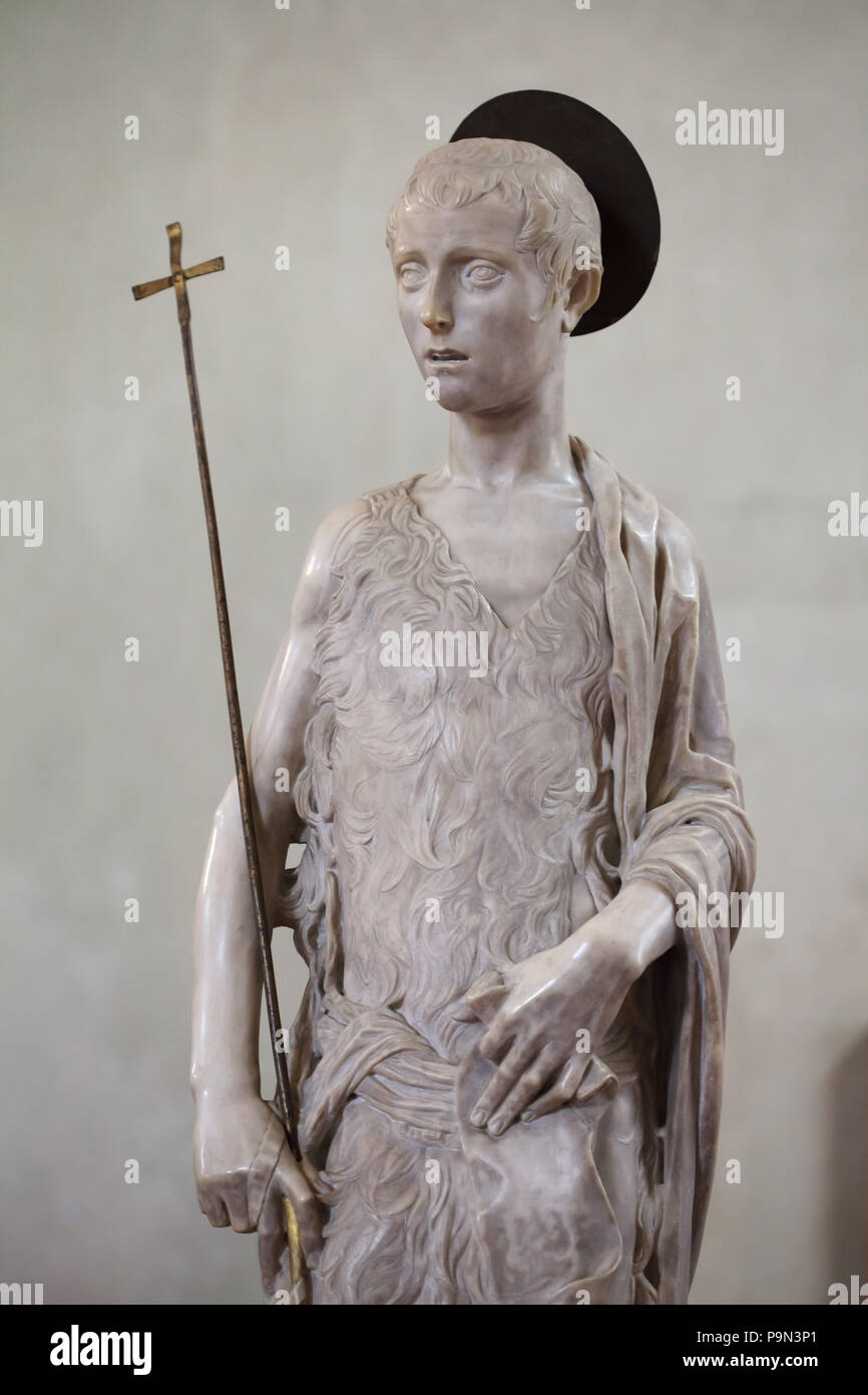 Marble statue of Saint John the Baptist (1450-1455) by Italian ...
