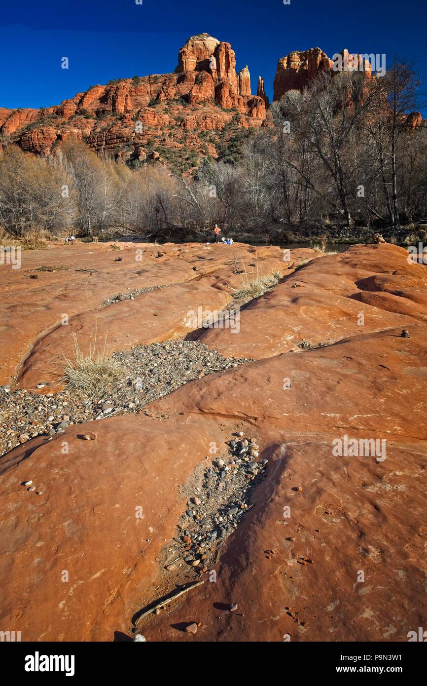 Oak Creek and Cathedral rock, red rock crossing, Sedona Arizona USA ...