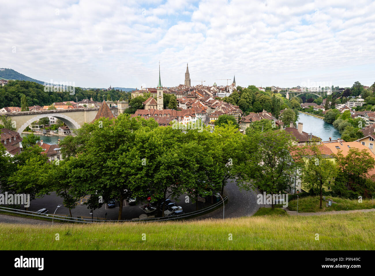 Bern, the capital city of Switzerland, is built around a crook in the ...