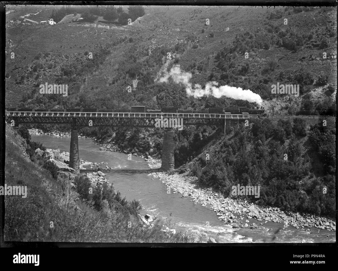 323 View of Hindon railway bridge, across the Taieri River. ATLIB ...