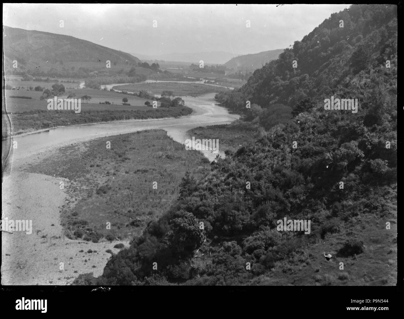 324 View of the Hutt Valley with the Hutt River running through ATLIB ...