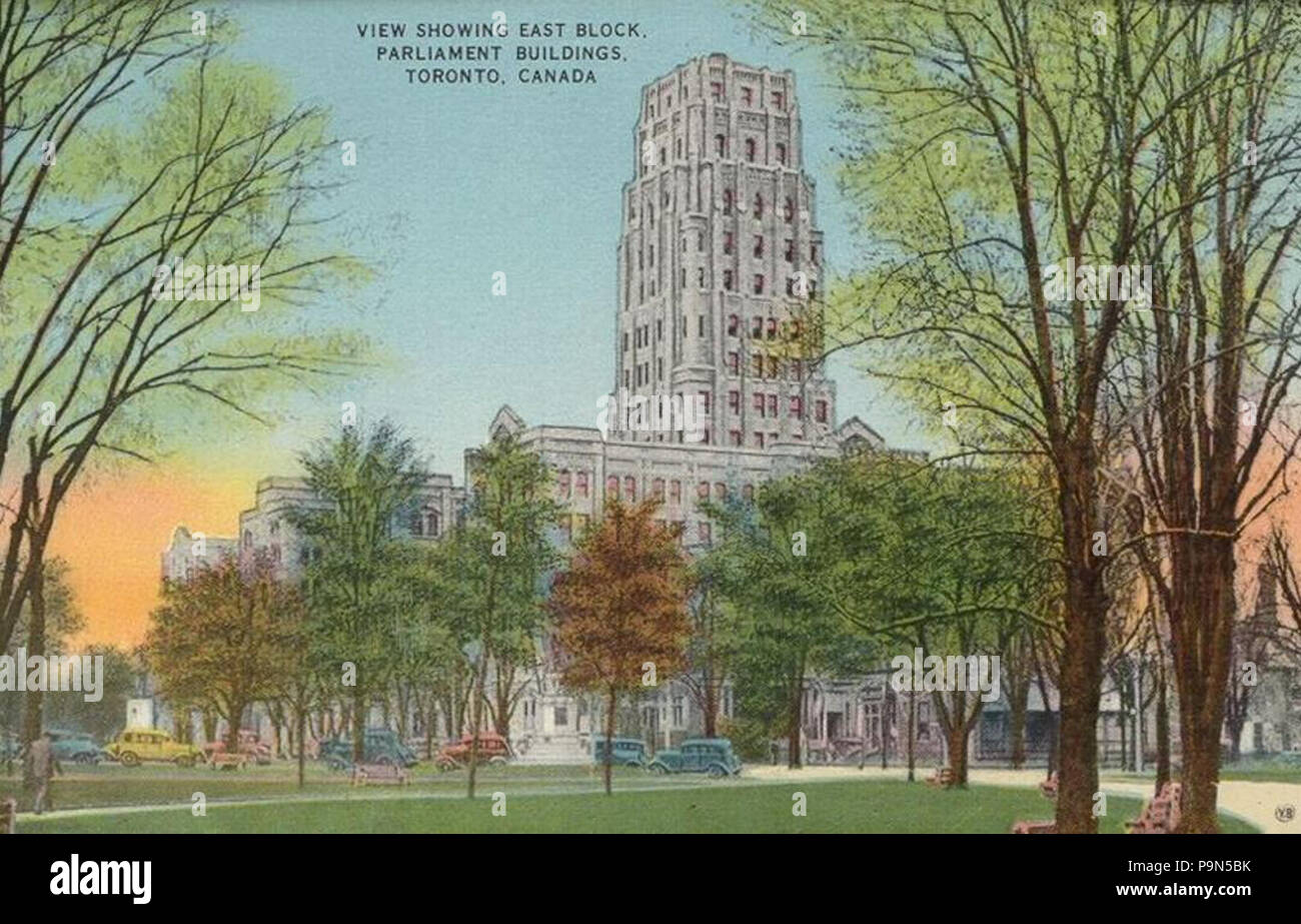 324 View showing East Block, Parliament Buildings, Toronto, Canada ...