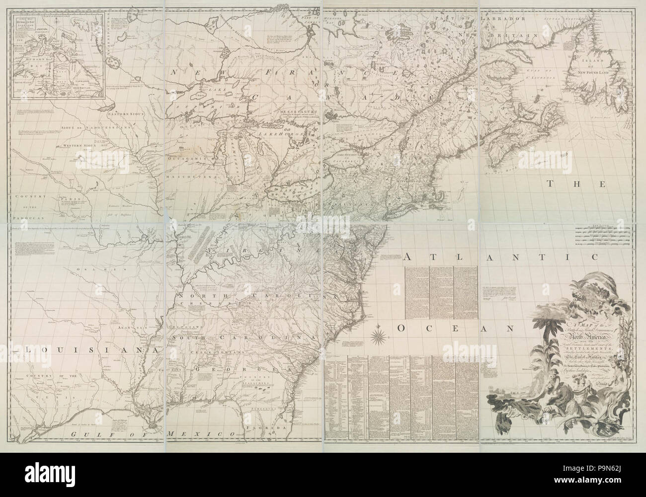A map of the British and French dominions in North America - with the ...