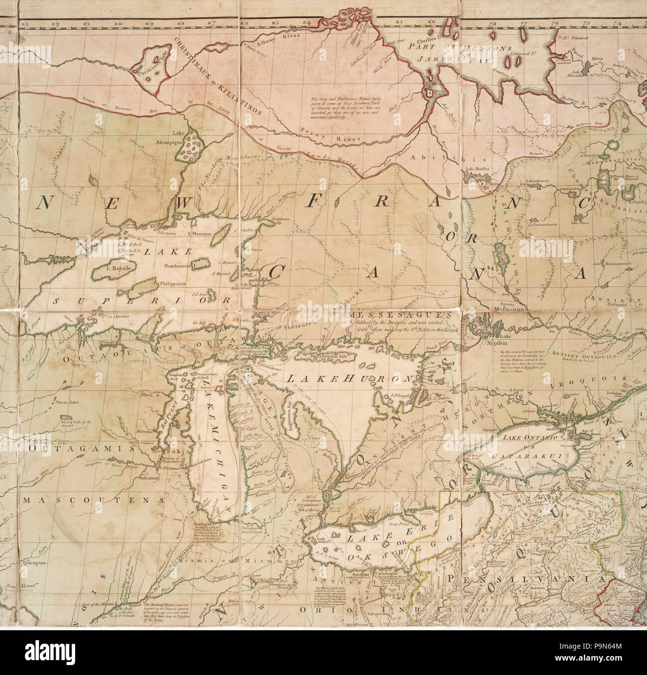 A map of the British and French dominions in North America, with the ...