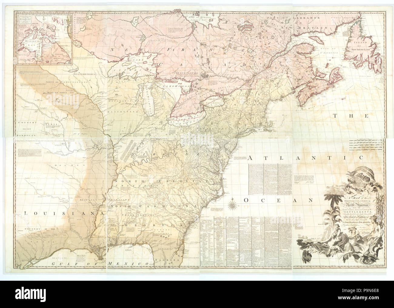 British colonies north america map hi-res stock photography and images ...