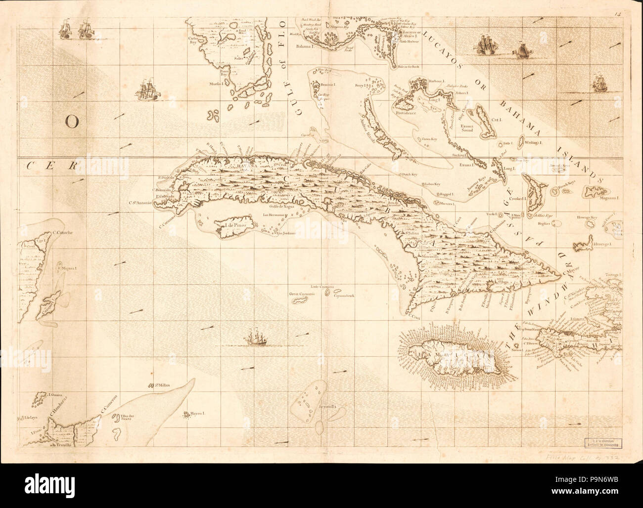 A map of the British Empire in America with the French and Spanish ...