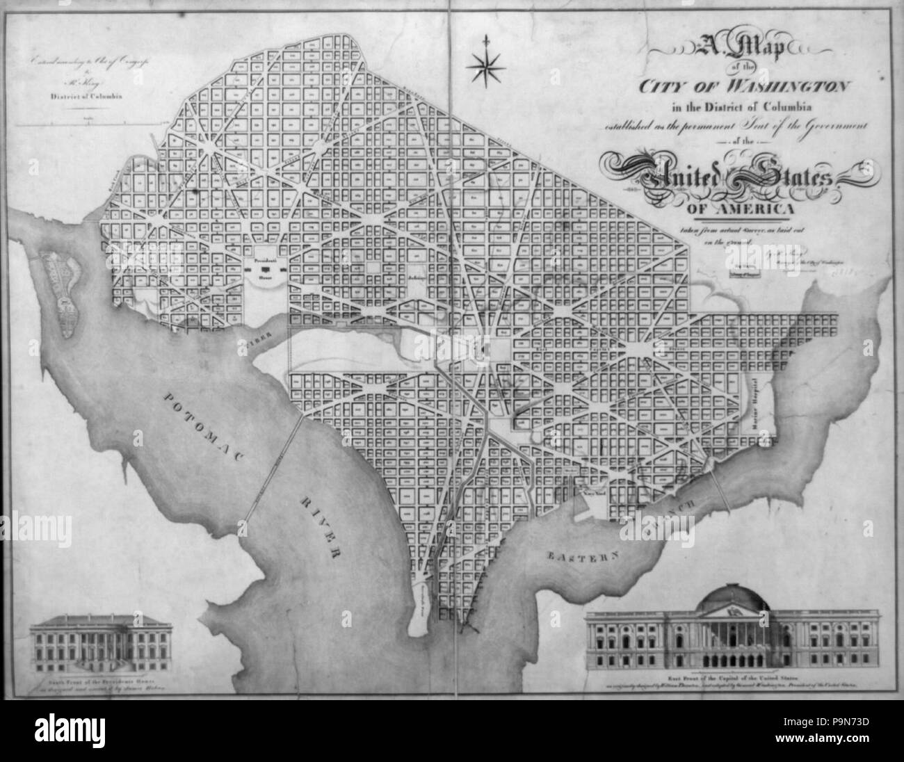 Archival columbia map Black and White Stock Photos & Images - Alamy