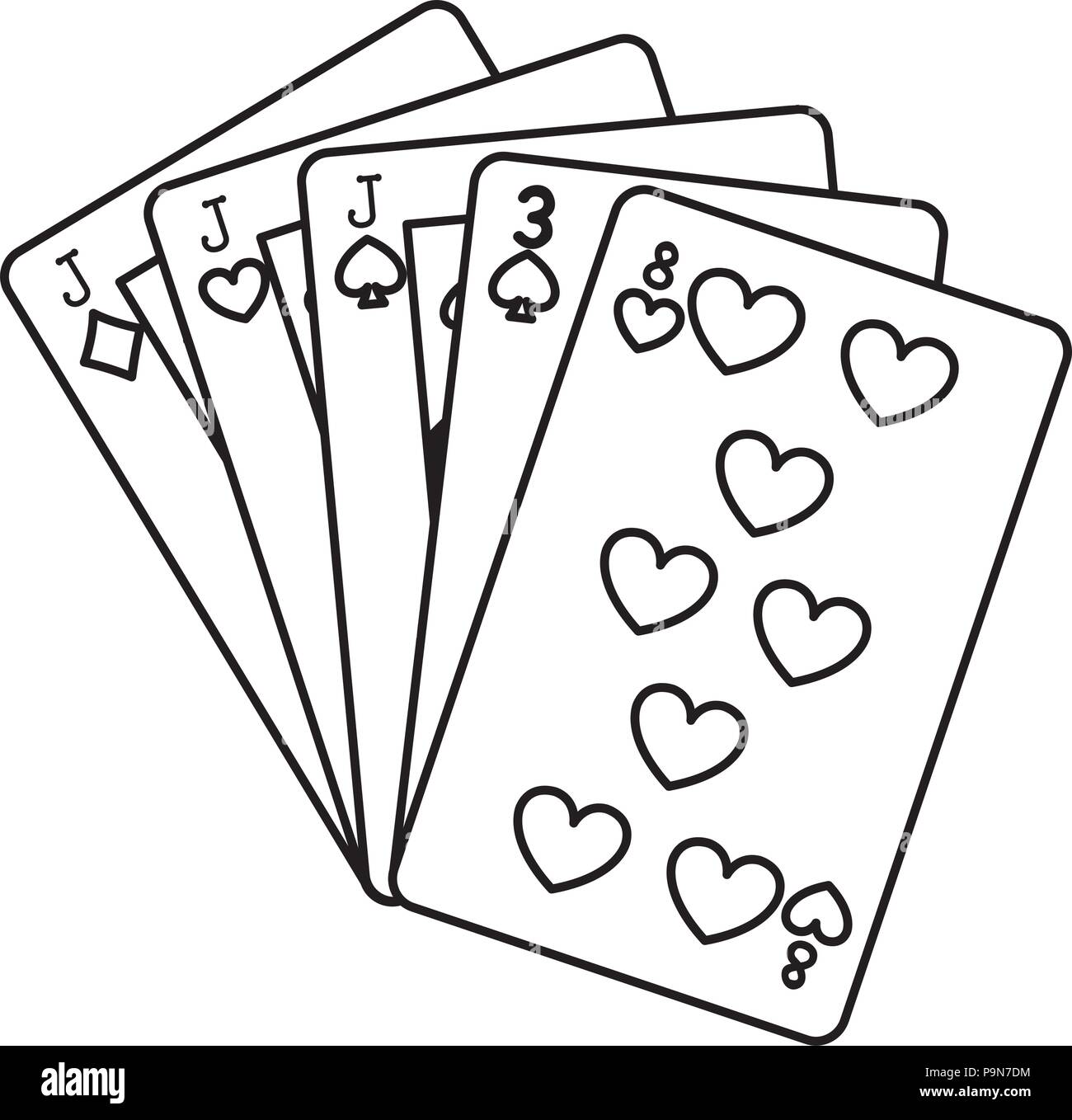 Three card poker Black and White Stock Photos & Images - Alamy