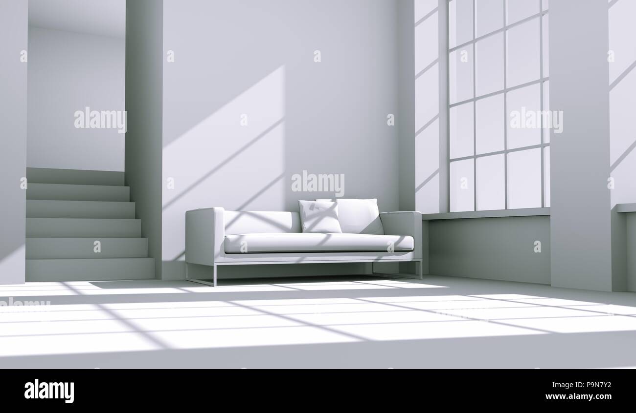 Interior design model room with sofa Stock Photo - Alamy