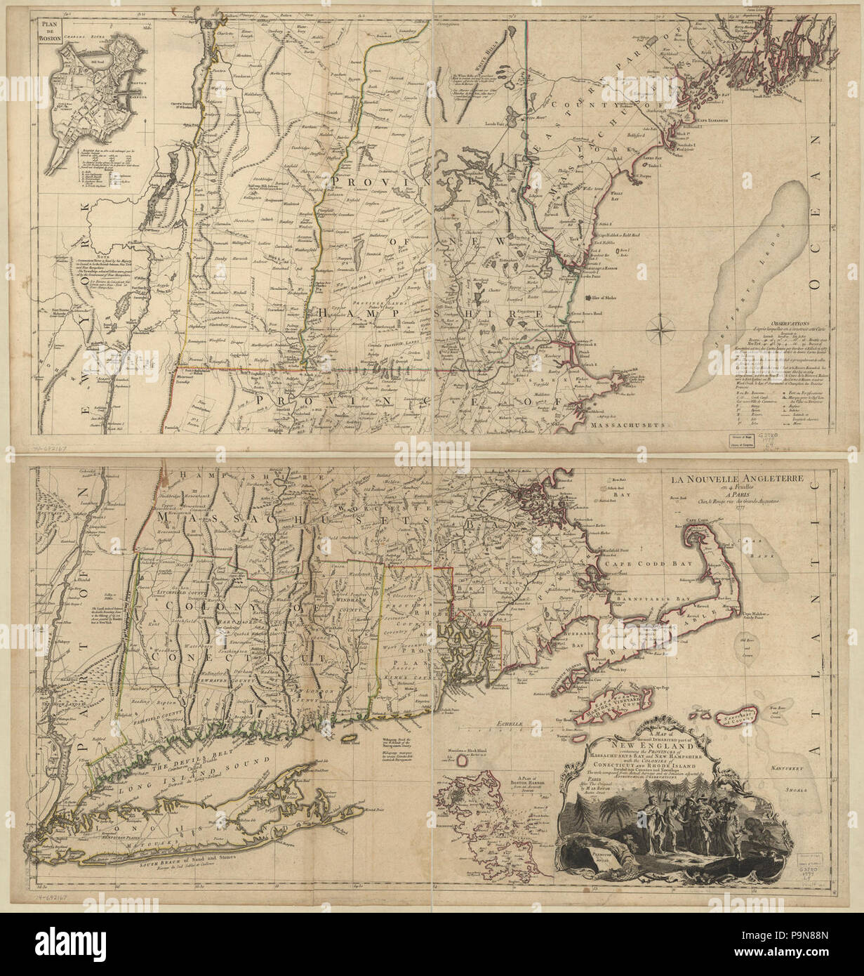 A map of the most inhabited part of New England, containing the ...