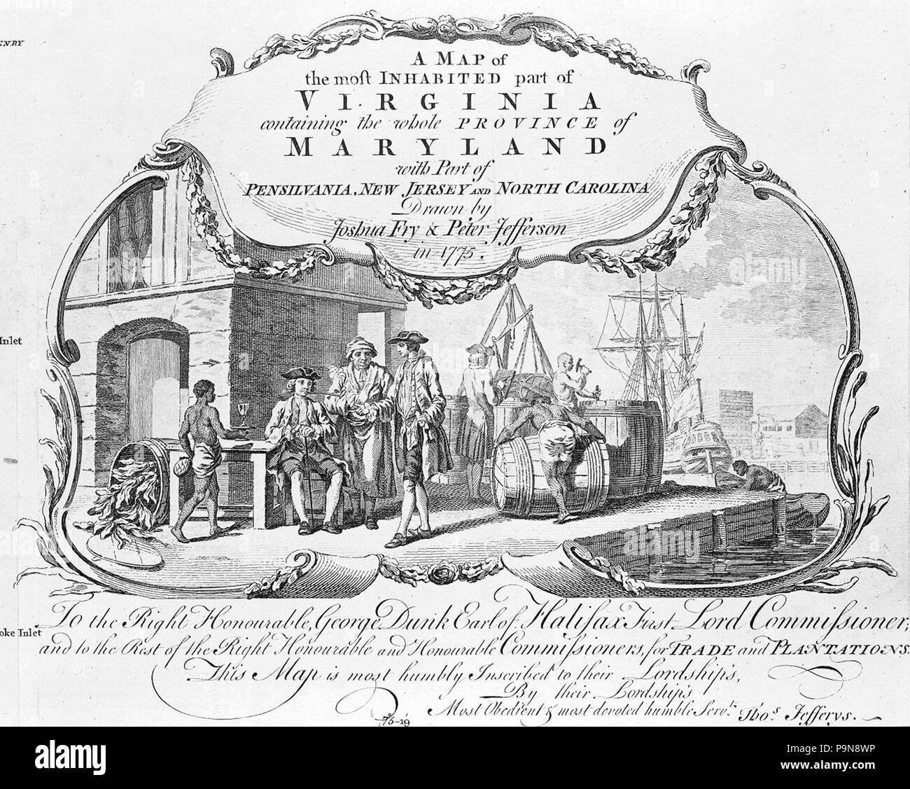 A map of the most inhabited part of Virginia containing the whole ...
