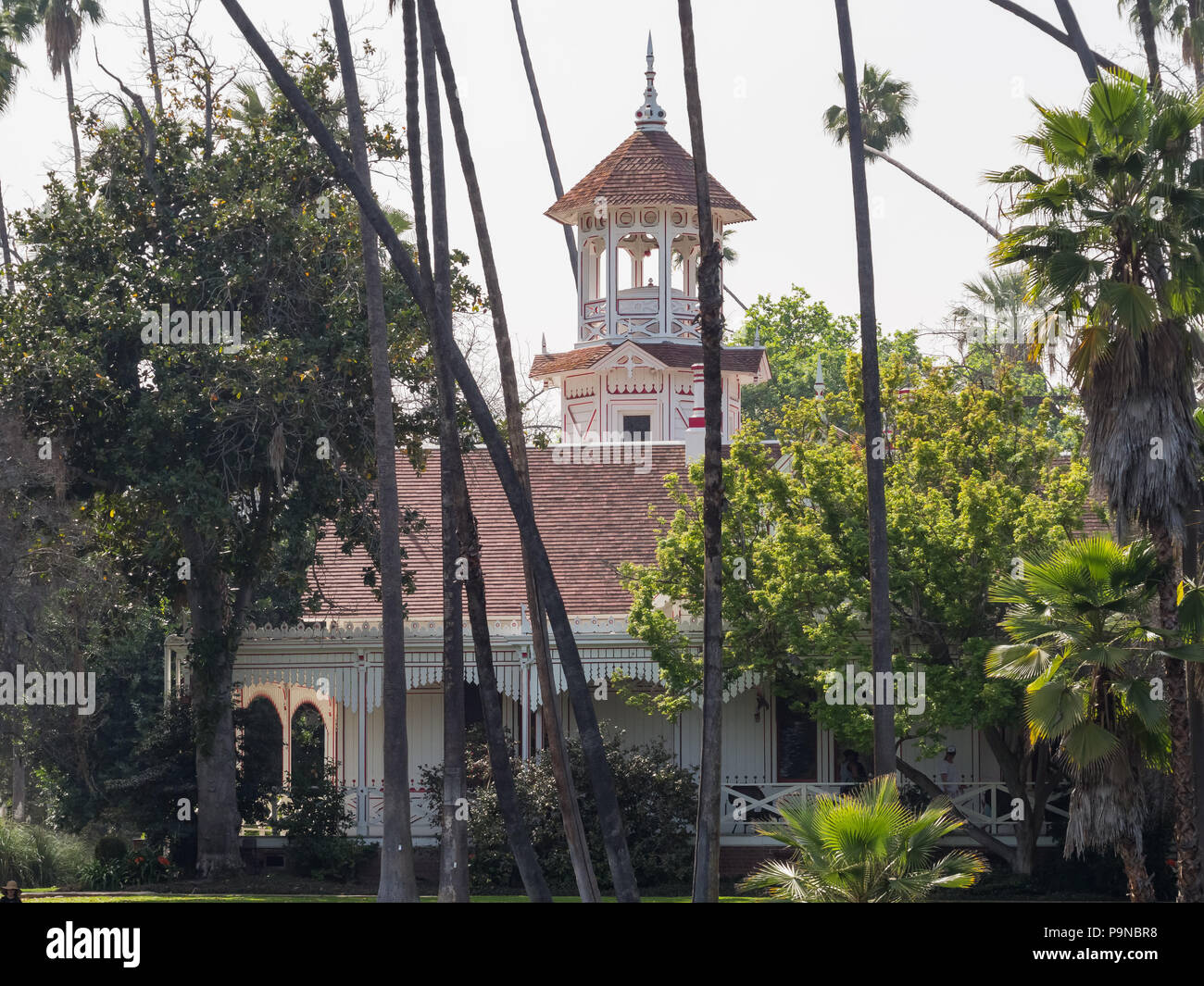 The beautiful Queen Anne Cottage building at Los Angeles, California ...