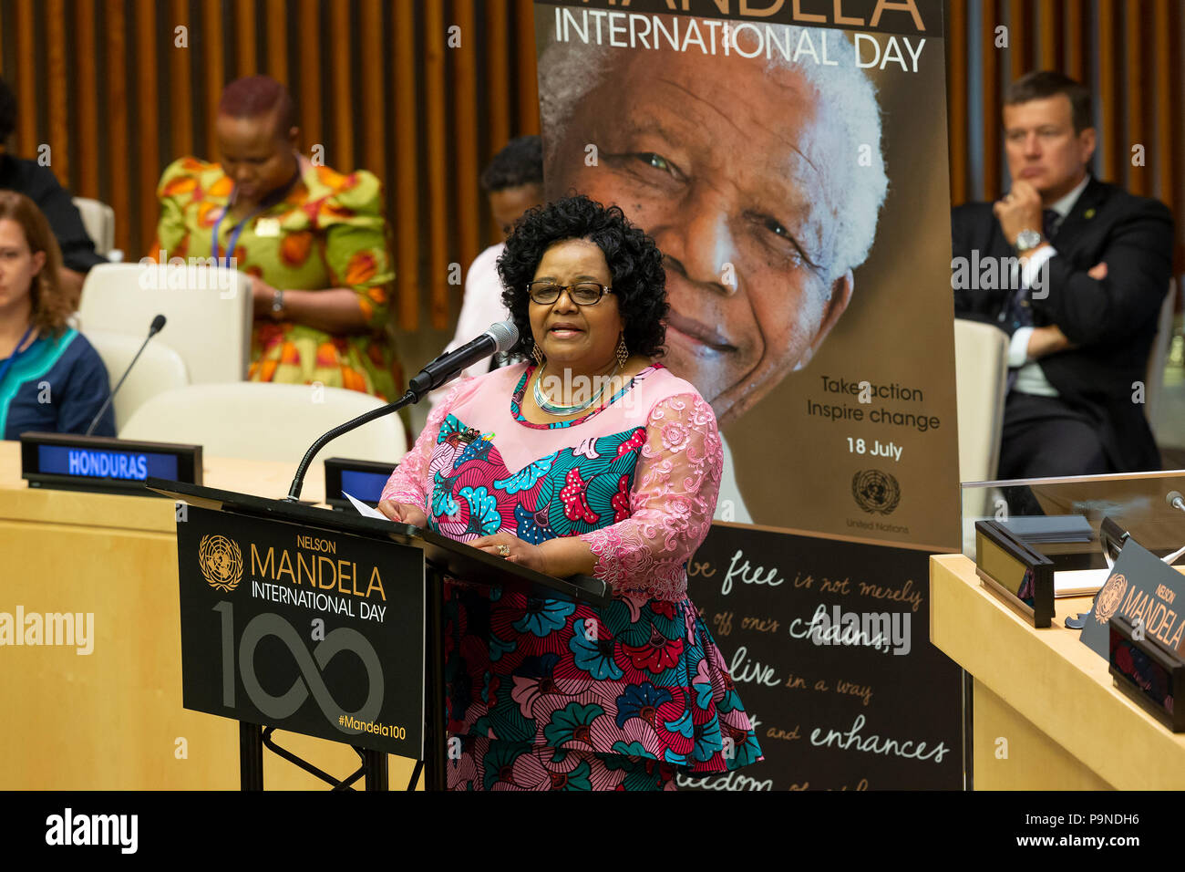 Minister of Environmental Affairs of South Africa Edna Molewa speaks ...